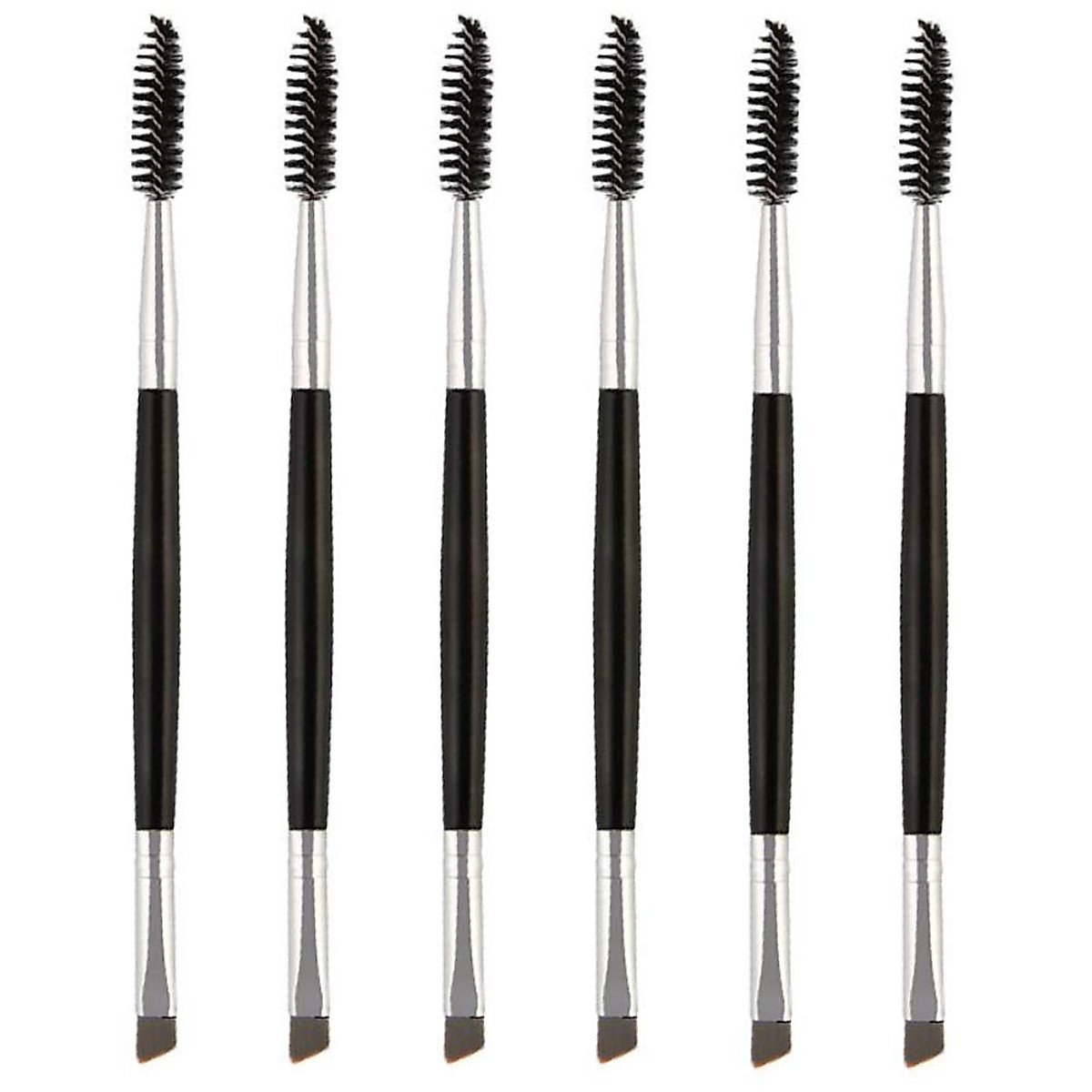 6 pcs Duo Eyebrow Brush,Eyelash Brush Mascara Wands Spoolie Brushes for Eyelash Extension Lash applicator Eyebrow