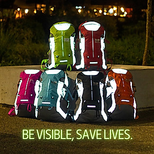Reflective Motorcycle Backpack. Lightweight 35L sport Backpack for motorcycle, bike or scooter riders, a perfect commuter essential (lime backpack)