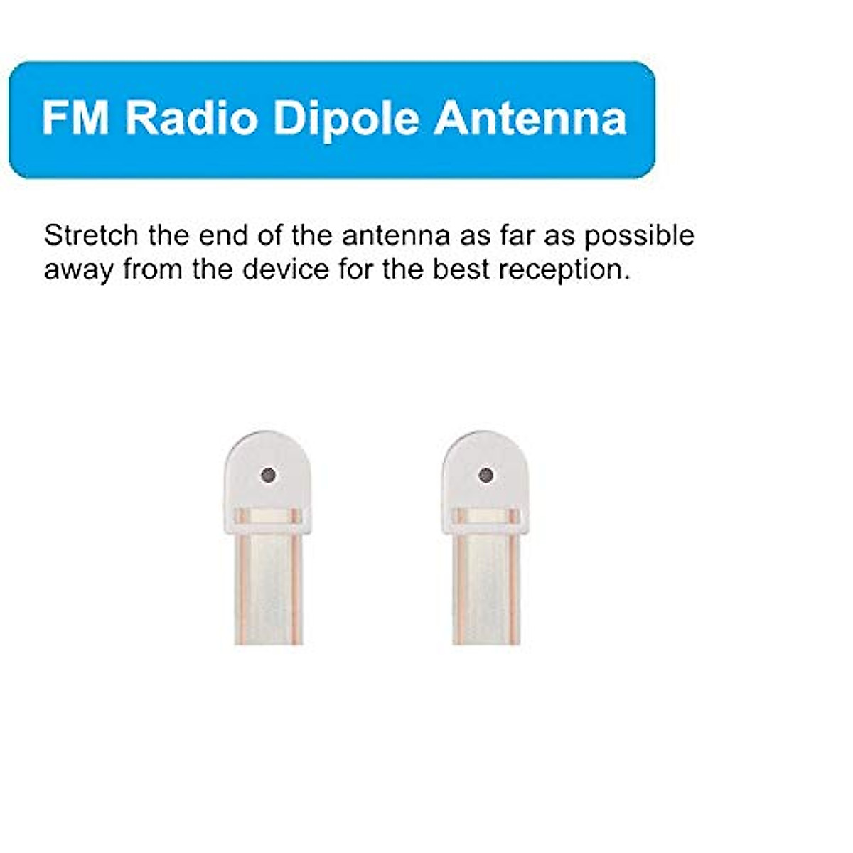 FM Antenna for Bose Wave Radio, Ancable F Type Ant with 3.5mm to Coaxial Adapter