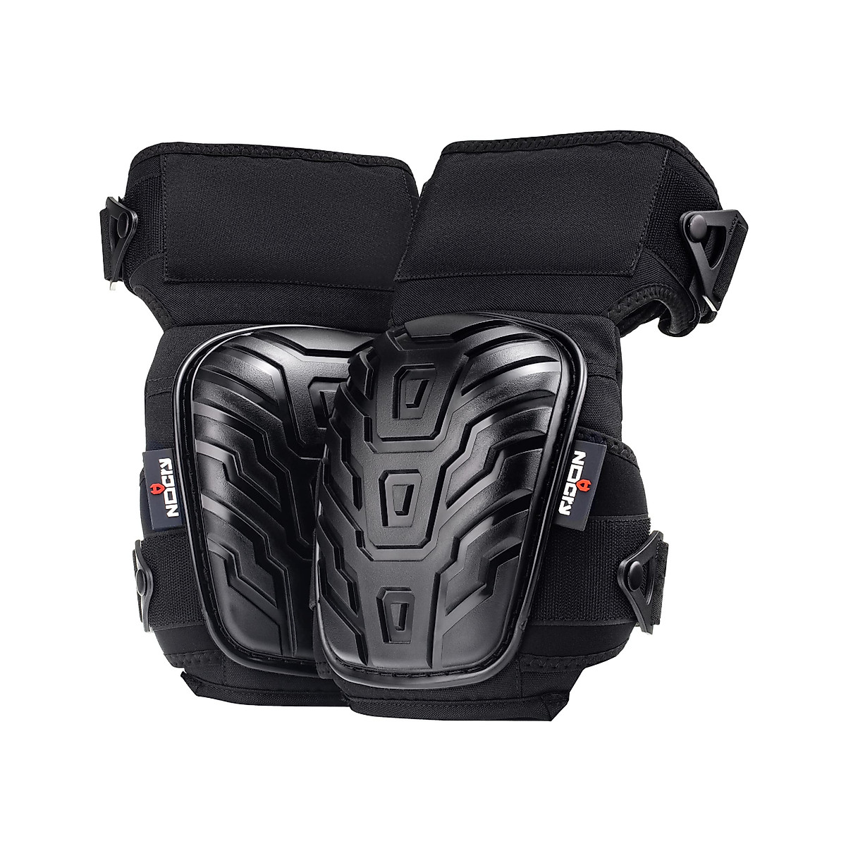 NoCry Professional Knee Pads for Work for Men with Adjustable Thigh & Shin Double Straps - Heavy Duty Shell, Soft Foam and Gel Cushion Gardening Knee Pads or Construction Knee Pads for Women and Men