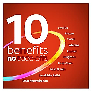 Colgate Total Whitening + Charcoal Toothpaste, 10 Benefits Including Sensitivity Relief and Teeth Whitening Toothpaste, 4.8 oz Tube, 2 Pack