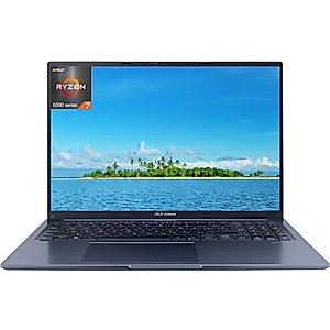 ASUS 2023 Newest Vivobook Laptop, 16" HD Display, AMD Ryzen 7 5800HS Processor(Beat i7-1195G7), 12GB RAM, 1TB SSD, AMD Radeon Graphics, WiFi 6, Chiclet Keyboard, Thin and Light, Windows 11 Home