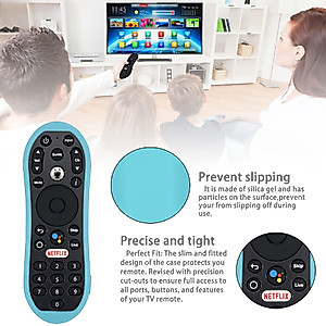 TiVo Stream 4K Remote Case - Silicone, Shockproof, Washable, Glow in Dark Blue