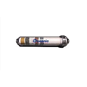 6 Stage- Inline Alkaline | KDF | Antioxidant Mineral pH Balancing Drinking Water Filter | (2.5" x 12" No Fittings/Clips)