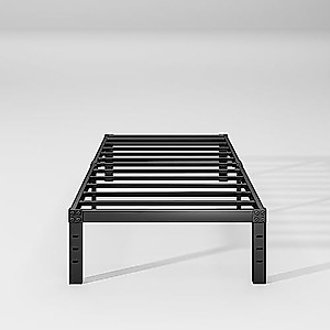 COMASACH Twin Size Bed Frame 12" High Heavy Duty Platform Bed Frame,Sturdy Steel Frame,Support up to 3500lbs,No Box Spring Needed,Noise-Free,Easy Assembly