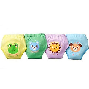 4 X Baby Toddler Girls Cute 4 Layers Waterproof Potty Training Pants Reusable 4Pcs Set (5T, Multi)