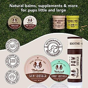 Natural Dog Company Skin Soother, 1 oz. Tin, Allergy and Itch Relief for Dogs, Dog Moisturizer for Dry Skin, Dog Lotion, Ultimate Healing Balm, Dog Rash Cream