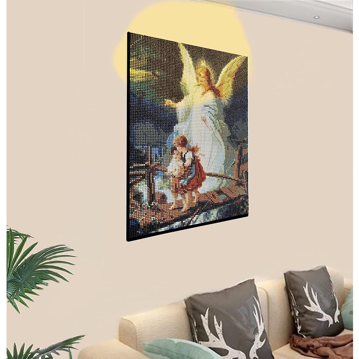 liziciti DIY Diamond Painting Kits for Adults Beginner and Kids, "Angels Around You" Full Drills 5D Diamond Mosaic Paintings for Home Wall Décor, 12" x 16"