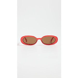 Le Specs Women's Outta Love Sunglasses, Electric Orange, One Size