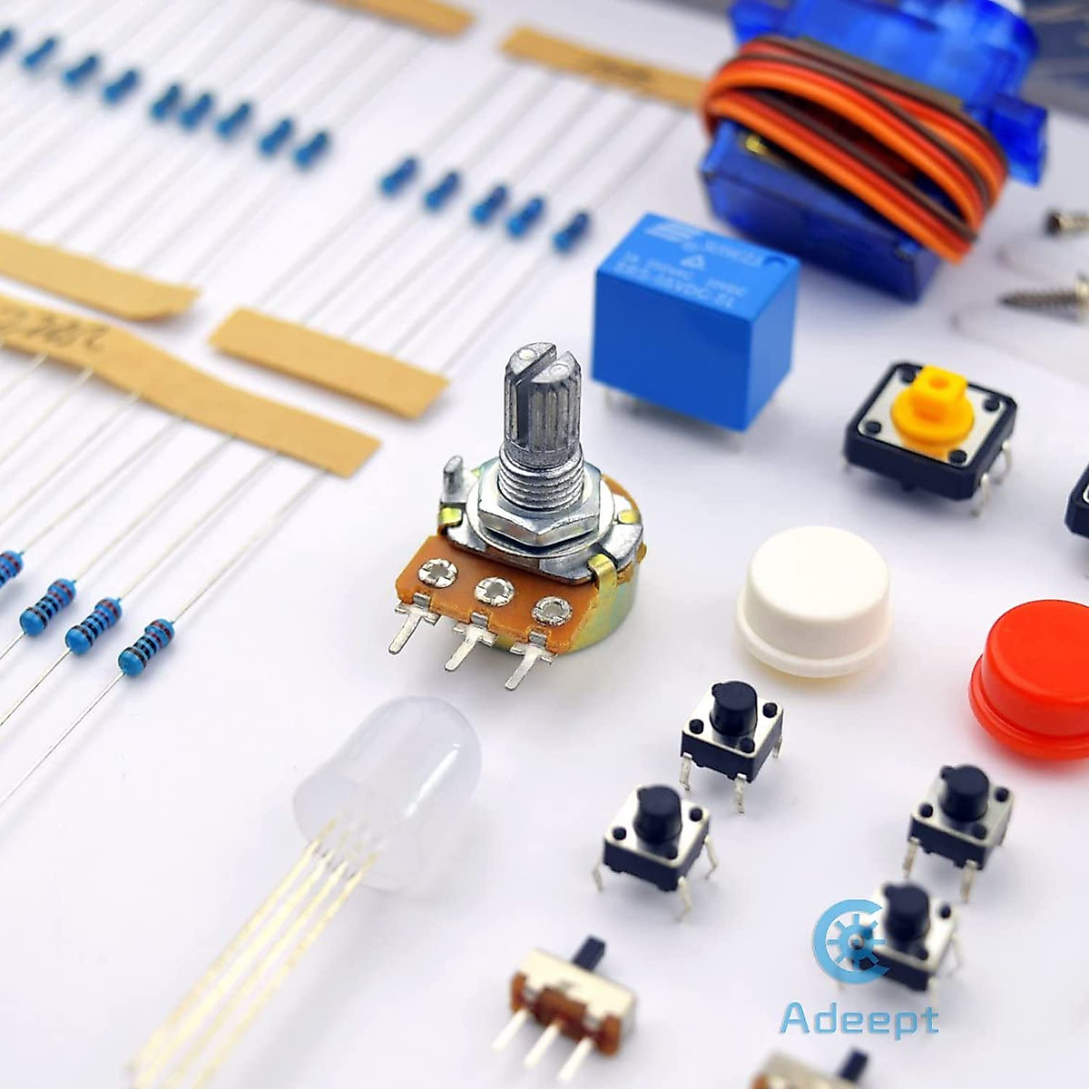 Adeept Project LCD 1602 Starter Kit for Raspberry Pi 4 3 2 Model B+ B Servo Motor Relay Beginner Small DIY Kit Compatible with Raspberry Pi 2b+ with PDF Guidebook User Manual