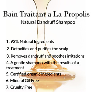 Leonor Greyl Gentle Dandruff Shampoo (Bain Traitant a La Propolis) Paris, Propolis & Chamomile Natural Dandruff Shampoo, (Travel Size) 1.7 fl oz. Made In France