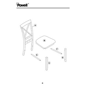 Powell Furniture Jane 5 Piece Dining Set, White