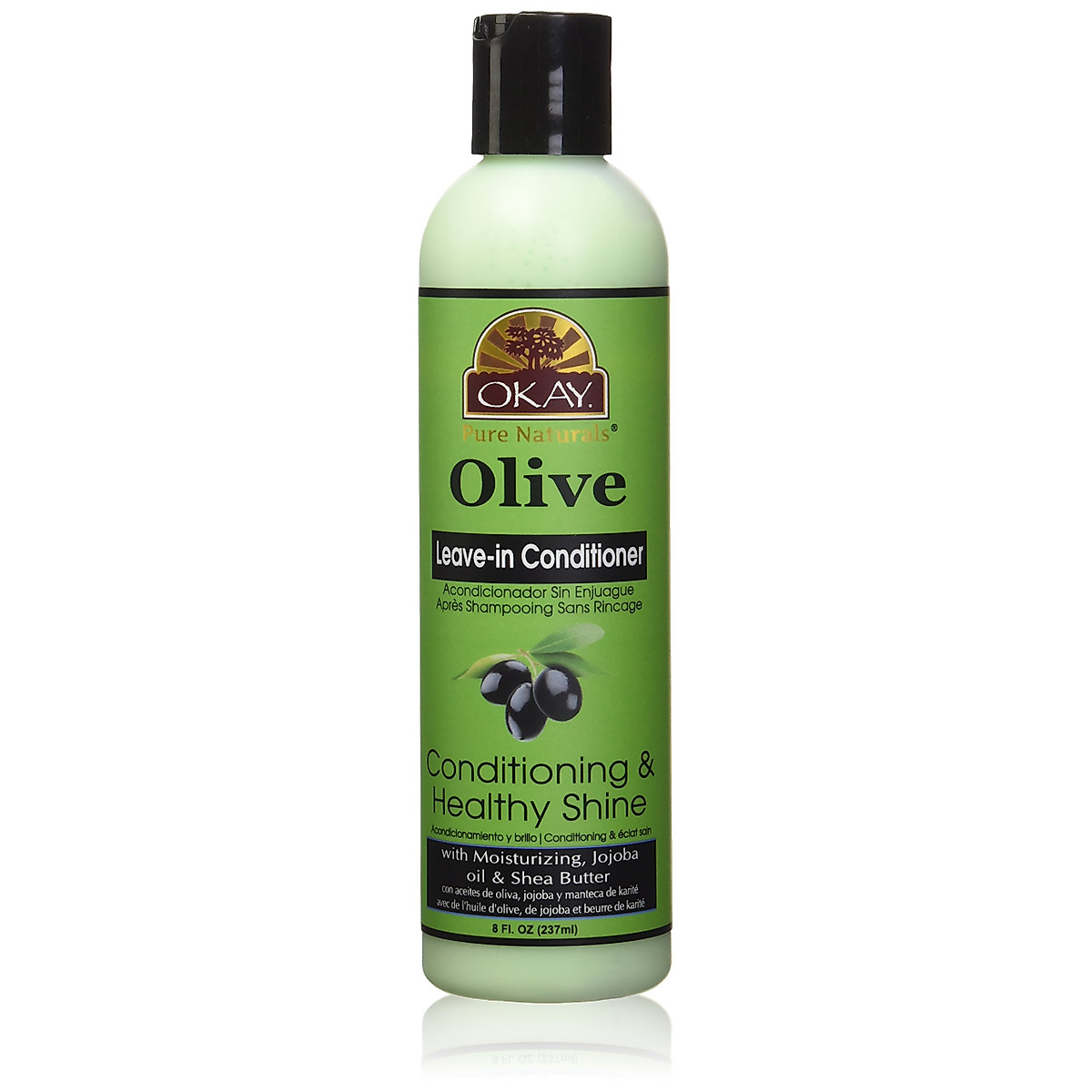OKAY - Olive Oil Leave-In Conditioner - For All Hair Types and Textures - Conditioning and Healthy Shine - Nourish, Condition, Hydrate - Free of Sulfate, Silicone & Paraben - 8 oz