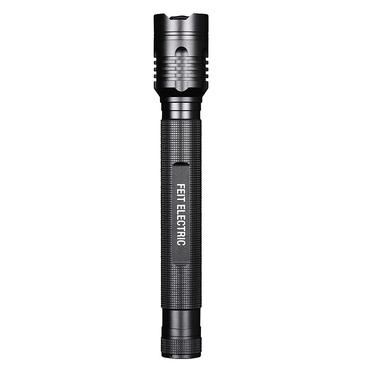 Feit Electric LED Tactical Flashlight - Aluminum Alloy - Zoomable Strike Bezel; Illuminate up to 1,000 feet - Adjustable Brightness 600 to 1700 Lumen | Requires 4-C Batteries