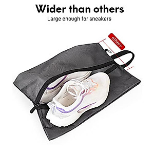 2 Pack Shoe Bags for Travel, Sneaker Bags, Waterproof Travel Shoe Bags with Zipper for Packing, Golf Shoe Dust Bags for Man and Women, X-Large, Black