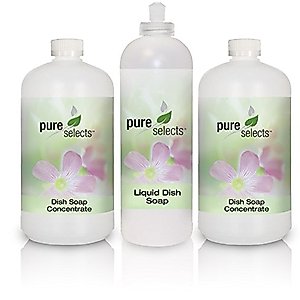 Pure Selects Dish Soap Concentrate • 2 Pack • Each Quart of concentrate makes 4 quarts of Dish Soap • All Natural • No added Fragrance or Dye • NO ANIMAL TESTING