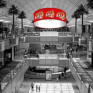 BannerBuzz Sky Tube Hanging Banners, 230 GSM Polyester Fabric, Anodized Coated Aluminium with Bungee Poles, Curved Poles, and Inbuilt Pushlock Pins (Print with Hardware,8' X 2')