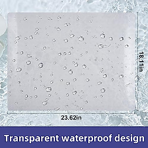 LUMDERIO Chair Mat for Computer Desk, Flat Without Curling, Office Carpeted Floor Mats for Low Pile Carpet 23.5 X 17.5 inches