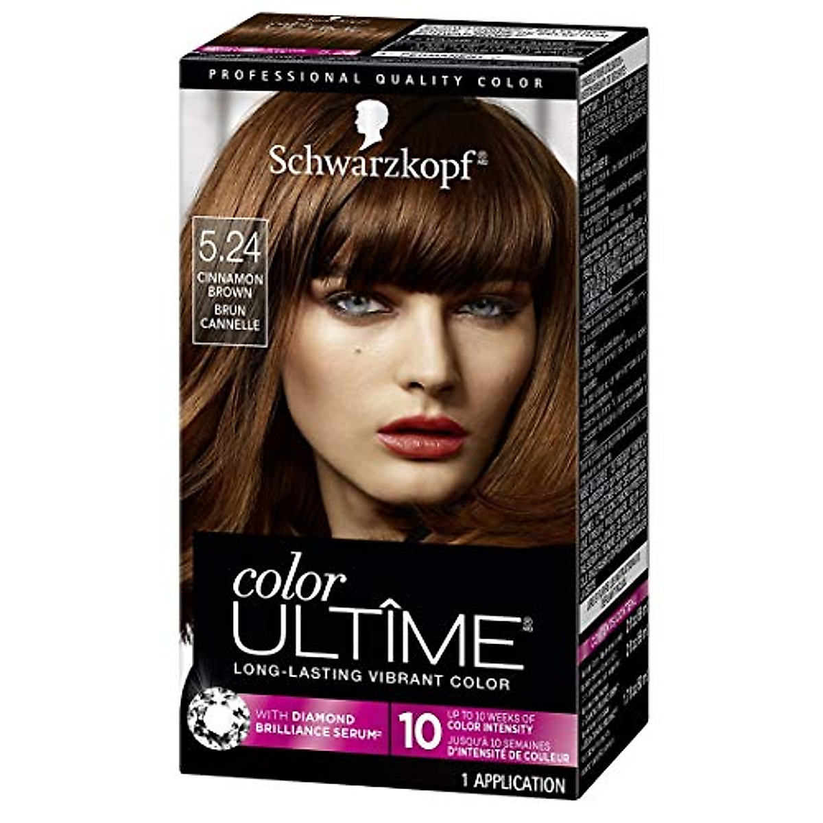 Schwarzkopf Color Ultime Permanent Hair Color Cream, 5.24 Cinnamon Brown