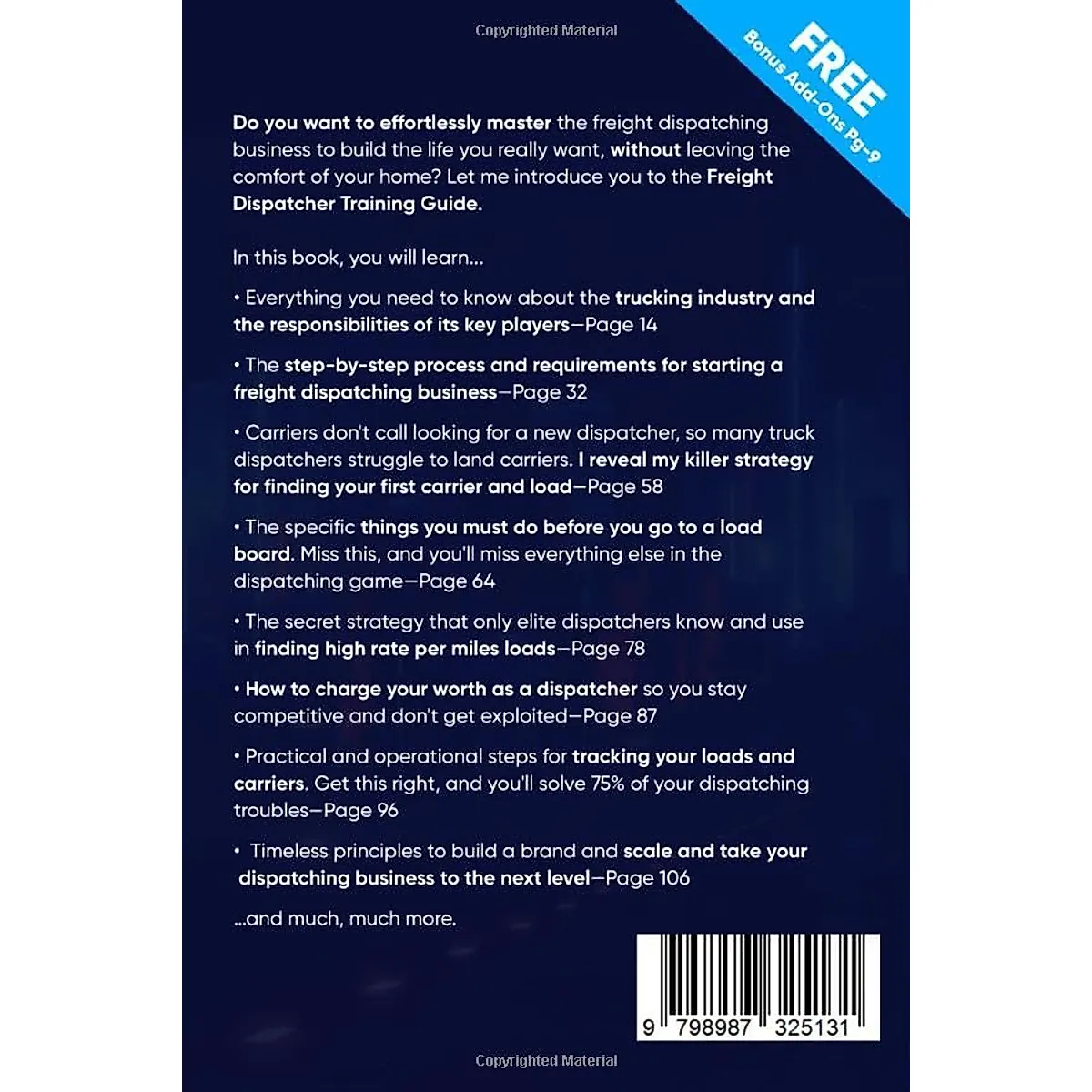 Freight Dispatcher Training: How to Build and Run a Successful Truck Dispatching Business Without Owning a Single Truck: Turn Around Your Financial Situation From the Comfort of Your Home