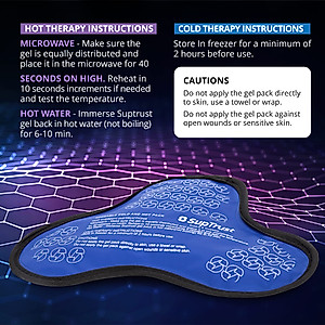 Gel Ice Pack for Injuries Reusable: Cold/Hot Pack for Neck, Shoulder, Knee, Hot Cold Therapy for Rotator Cuff Injuries, Bursitis, and Swelling, Shoulder Ice Pack Wrap, Ice Pack for Shoulder Brace