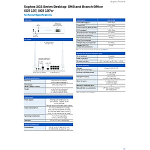Sophos XGS 107w Next-Gen Firewall with Standard Protection, 1-Year (US Power Cord) (JY1Z1CSUS)