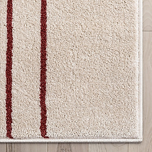 Well Woven Omaha Collection Laslow Modern Rainbow Ivory 5'3" x 7'3" Area Rug - for Living Room, Bedroom, and Dining Room