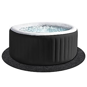 NOVWANG 72 Inch Hot Tub Mat, Large Washable Above Ground Protector Thickening Pad Water Absorb with Slip-Proof Backing, Inflatable Hot Tub Accessories for 71" Dia Below Outdoor Indoor Hot Tubs