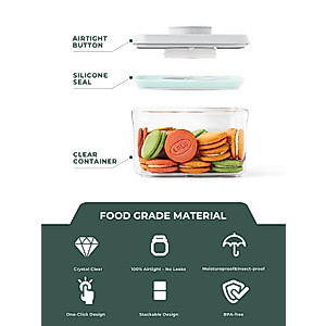 Tourdeus Mini Snack Containers - 0.3 Qt Pop Food Storage Containers, BPA Free Small Food Containers with Lids, Food-Grade Air Tight Containers Candy Jars 320ml