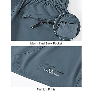 Rdruko Women's Hiking Pants Water-Resistant Quick Dry Outdoor Fishing Travel Walking Pants(Dusty Blue, US M)