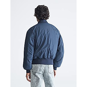 Calvin Klein Men's Matte Logo Zip Bomber Jacket
