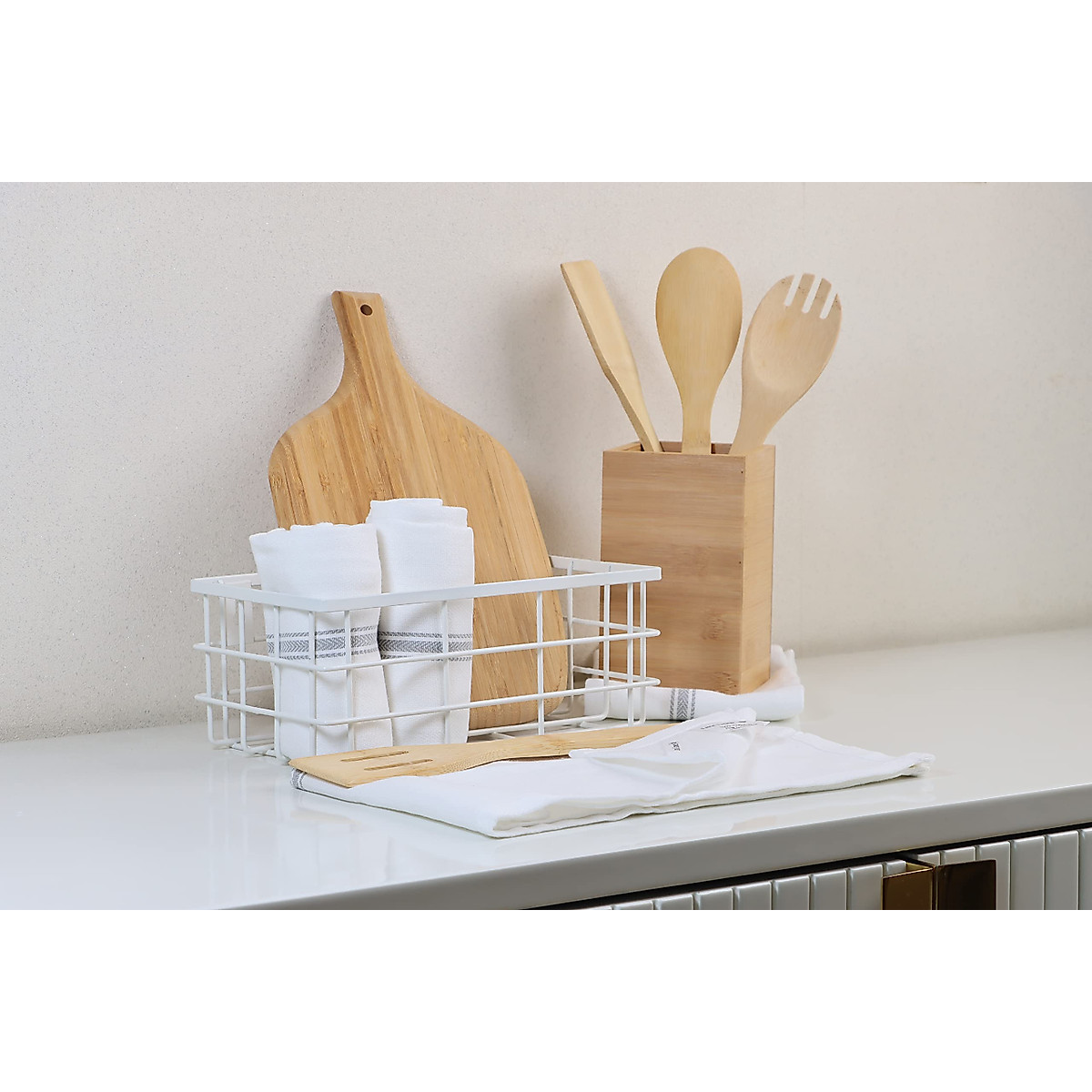 Kitchen Towel Set - 100% Cotton Kitchen Towels, Reusable Dish Cloths, Grey Dish Towels for Kitchen, Soft Absorbent Tea Towels, Durable Kitchen Hand Towels, 14” x 25” Kitchen Dish Towels - 6 Pack