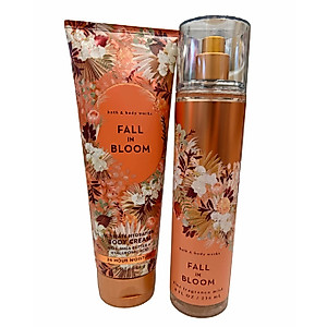 Bath and body Lotion , Perfume Mist , Shower Gel Holiday and Tropical Fragrance Collection (Fall in Bloom Mist and Shea Set, 2 Pc Set)