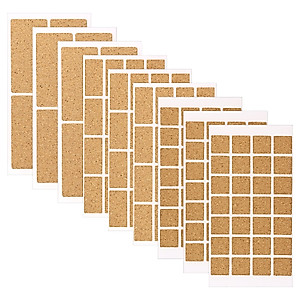 Tupalizy 144PCS Waterproof Cork Bottle Stickers Name Gift Tags Labels for Storage Bins Food Containers Mason Spice Jars Pantry Kitchen Home Organization Christmas Party Blank Wood Stickers, 3 Sizes