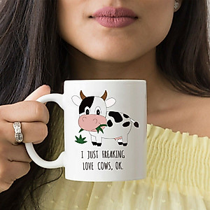 Cute Cow Coffee Mug Birthday Gifts for Women, Friend, Sister, Mothers Day Gifts for Mom Grandma,Girlfriend Birthday, Anniversary, Romantic Gift, Boyfriend or Husband Gift,Valentines Day Gifts for Her