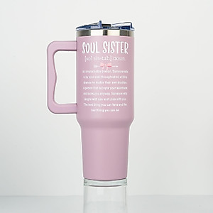 FROOBLEQUIRK Bestie 40oz Stainless Steel Tumbler – Gift for Friends, Birthday & Christmas Present for Women, Sisters & Best Friends