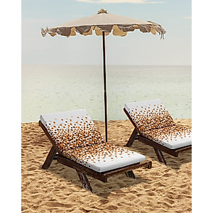 Patio Cushion Covers, Orange Brown Ombre Outdoor Cushion Covers Waterproof Seat Cushion Slipcovers, Modern Round Geometric Abstract Art Chair Cushion Cover for Garden Sofa Couch 22"x22"x4", 2 Covers