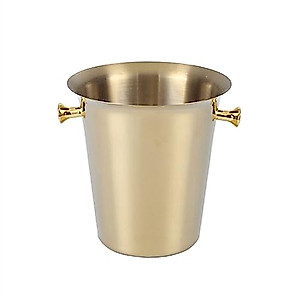 Ice bucket Ice Bucket Home Gold Champagne Bucket Stainless Steel Ice Bucket Water Bucket Vintage Cooler Beverage Tub Champagne Ice Bottle for Bar Kitchen wine bucket (Size : 1)