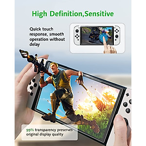 Bioton Tempered Glass Screen Protector Compatible with Nintendo Switch OLED Model 2021 [EZ Kit] [Automatic Alignment] - 2 Pack