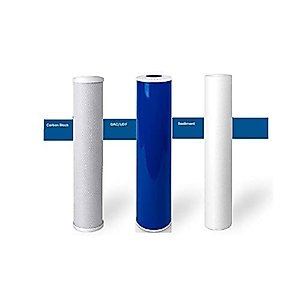 Oceanic Water - 20-Inch Whole House Water Filter Set - 4.5” x 20” inch Sediment, Carbon Block, Granular Activated Carbon (GAC) - 3 Stage Filtration Replacement Kit Compatible with Big Blue Housing