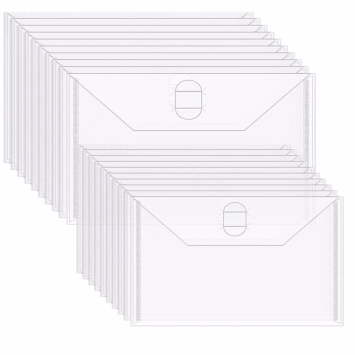 20PCS plastic storage cases for card stamp and dies10pcs 9.4x3.9inch Die Storage Envelopes&10pcs clear 7x5inch clear bags for crafts storage cutting Die Storage Envelope Stamp Stencil Organizer Holder