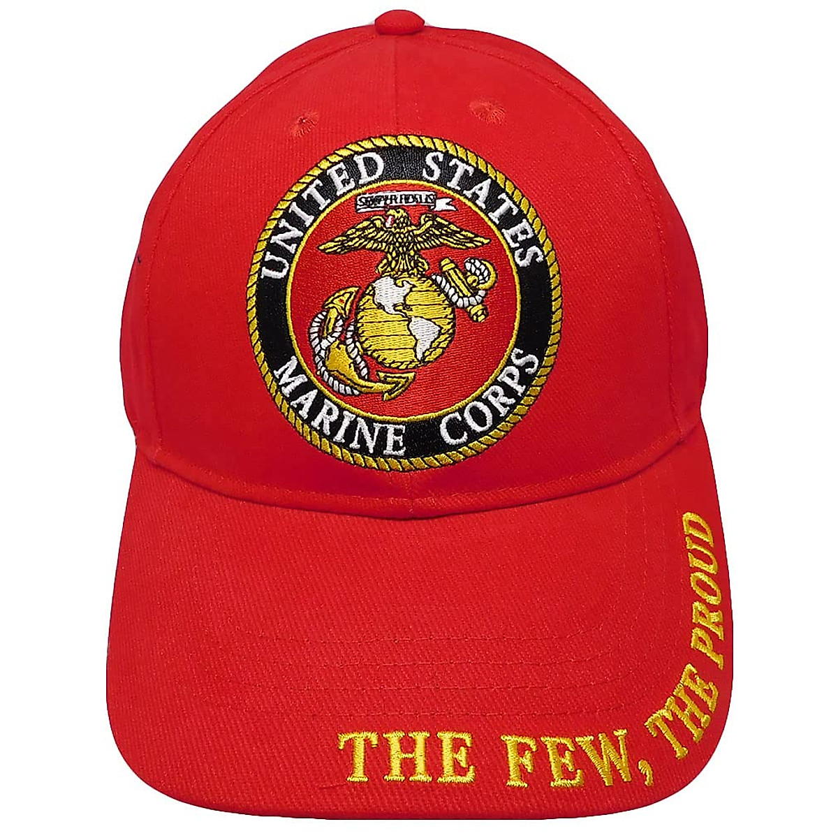 United States Marine Corps The Few The Proud Red Adjustable Embroidered Cotton Hat Cap - Officially Licensed