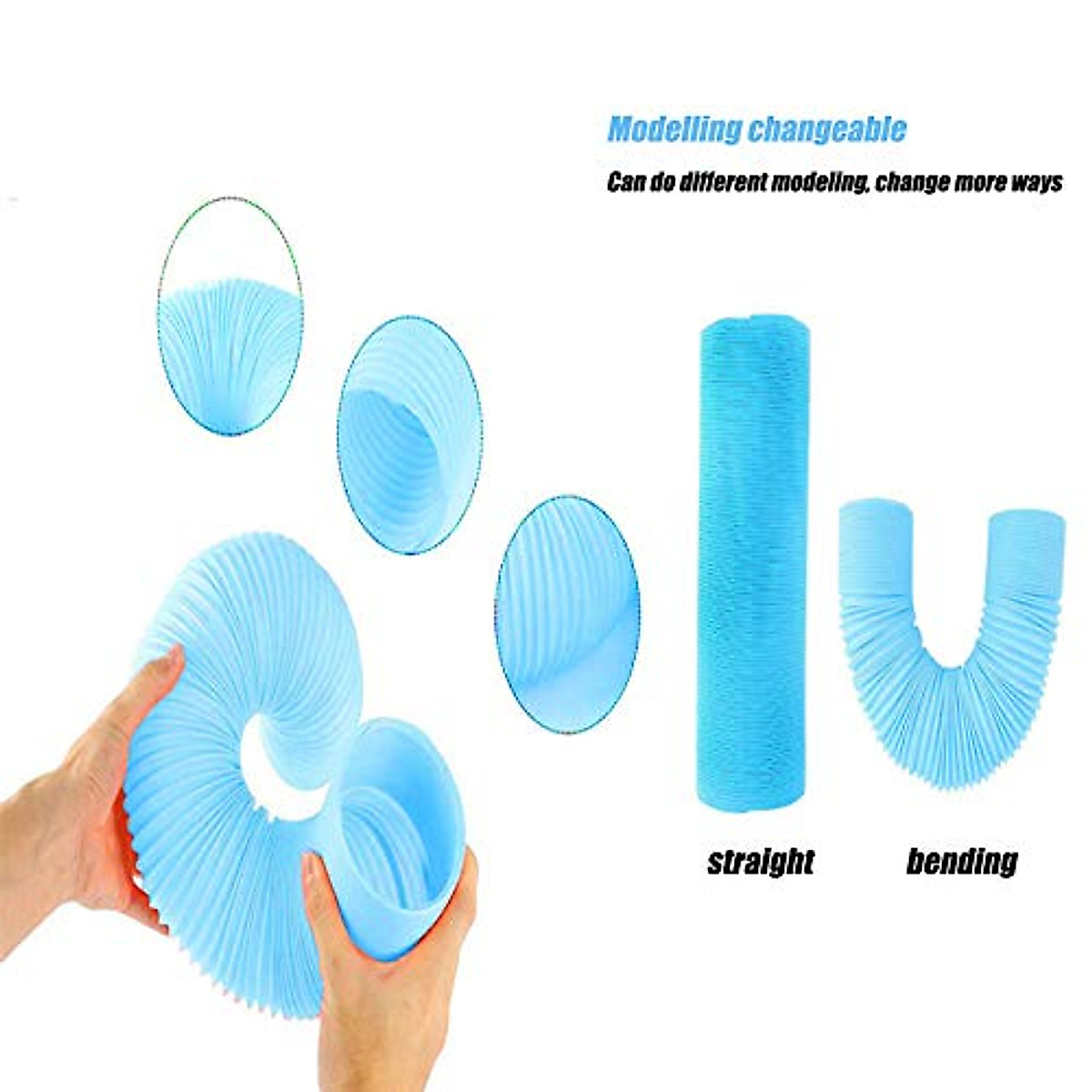 Hamiledyi Small Pet Collapsible Tunnel, Portable Hamster Outdoor/Indoor Playpen, Guinea Pig Fun Hideout Accessories Tent Toys for Bunnies Rats Gerbils Ferrets (Blue)