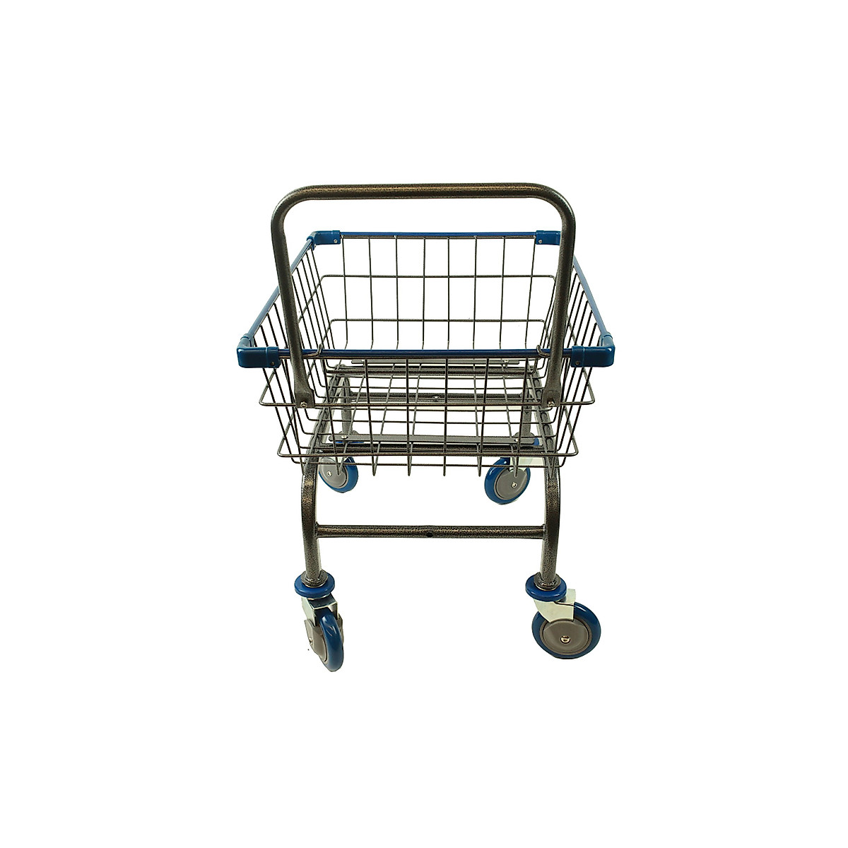 Chaminusa Heavy Duty Laundry and Grocery 1.8 Bushel Cart with U-Handle (Blue)