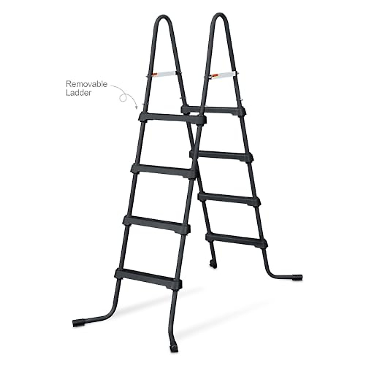 Summer Waves Elite 22ft x 52in Above Ground Frame Outdoor Swimming Pool Set with Filter Pump, Pool Cover, Ladder, Ground Cloth, and Deluxe Maintenance Kit