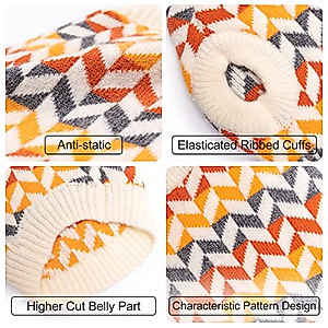 ISPET Knitwear Colorful Dog Sweater Crochet Small Pet Warm Sweatshirt Cold Weather Thickening Yorkie Sweater Vest Puppy Winter Clothes for Small Medium Dogs Cats