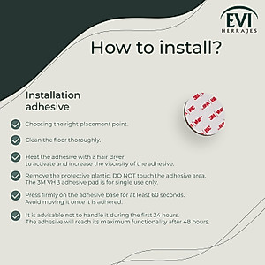 EVI | Adhesive Doorstop | 1.37'' X 0.55'' | Natural Silicone | Great Adherence | 100% Functional | Mod. I-203x12 (Brass Matte - White Rubber)