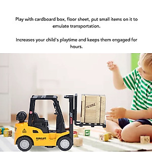 BTIHCEUOT Forklift Model, Forklift Toy Kids Forklift 360 Degree Polishing DropResistant Engineering Vehicle Model for Kids Age 3 and Up to Play