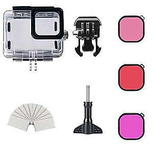 FitStill Waterproof Housing for Go Pro Hero 11 Black/Hero 10 Black/Hero 9 Black,Protective 60m Underwater Dive Case Shell with 3 Pack Filters
