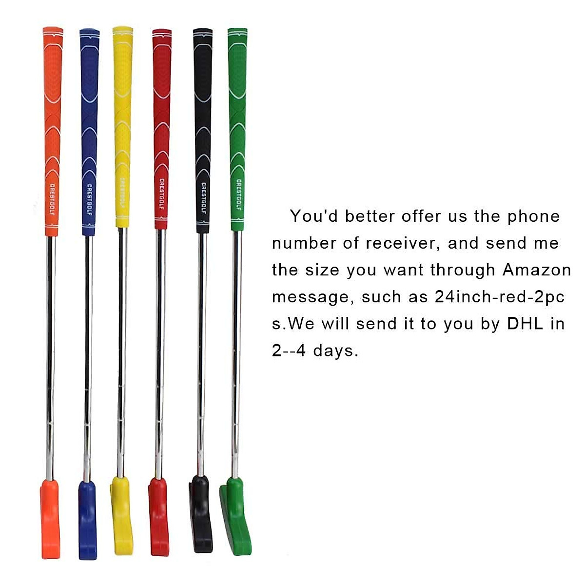 10pcs Rubber Double Way Golf Putters Custom Size Accepted (Mutil(e-mail to us please), custom size(e-mail to us please))